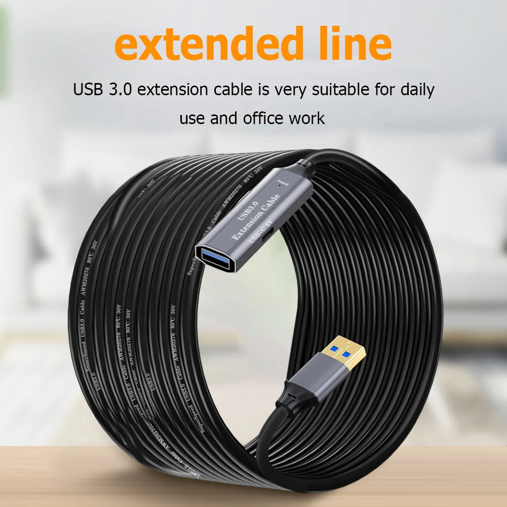 Extensor-de-Cable-de-datos-USB-3-0-macho-a-hembra-velocidad-de ...