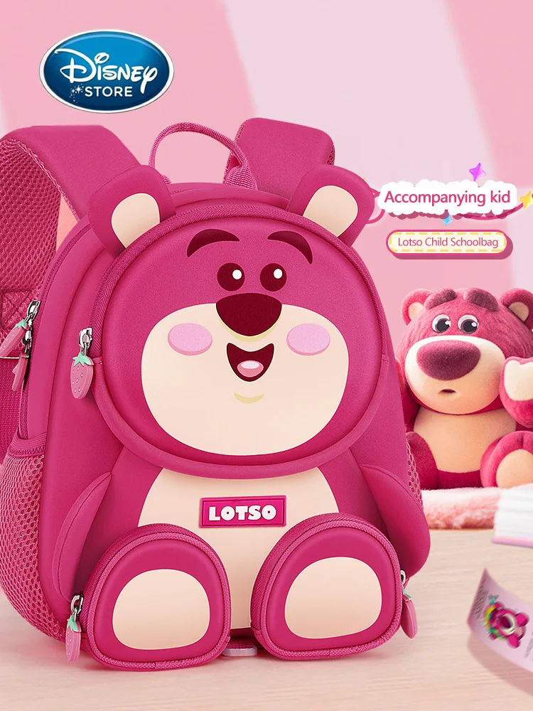 2024-New-Disney-Cute-Lotso-Children-Kindergarten-Backpack-Girls-Baby ...