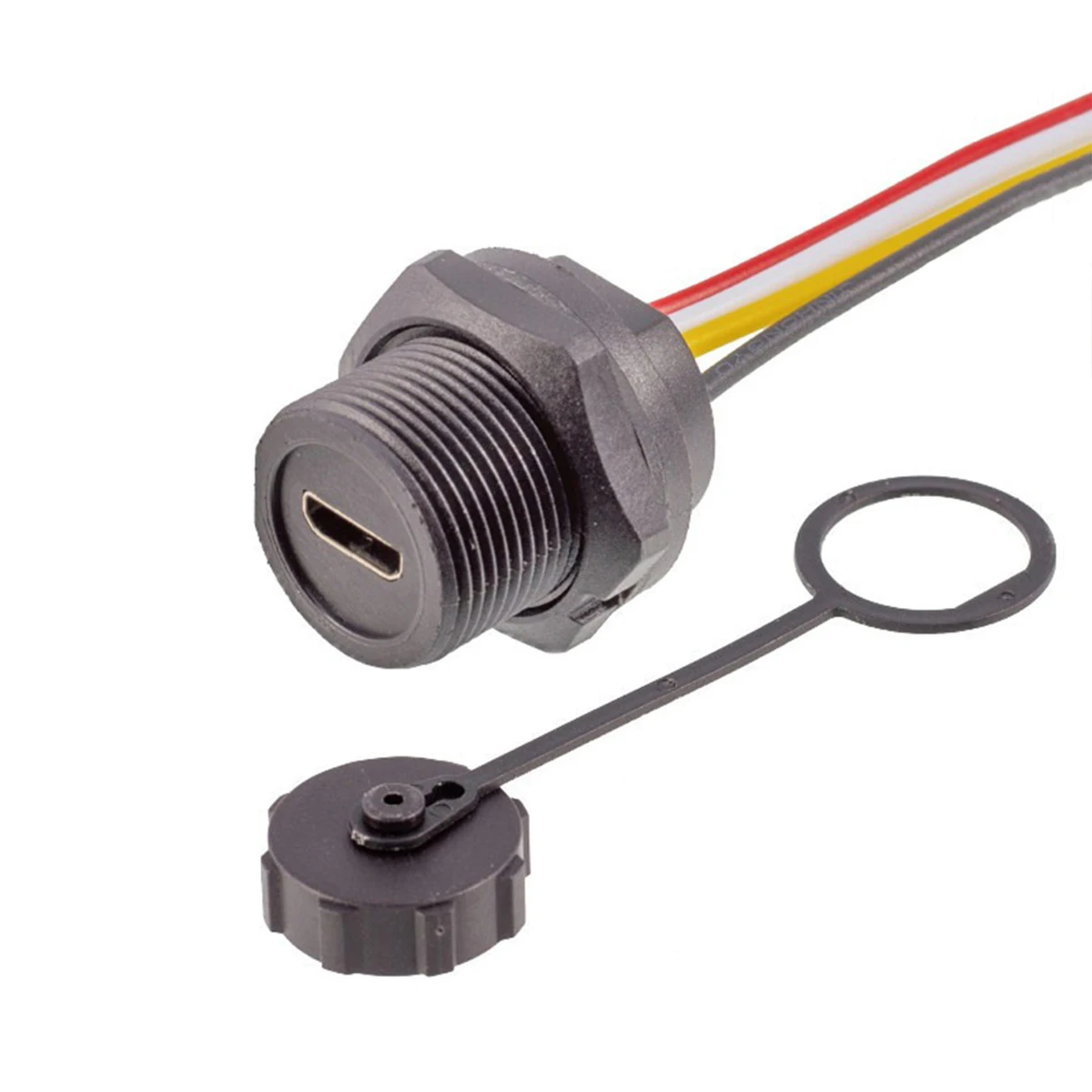 Industrial-Waterproof-MICRO-USB-Connector-Female-to-Male-Socket-Panel ...