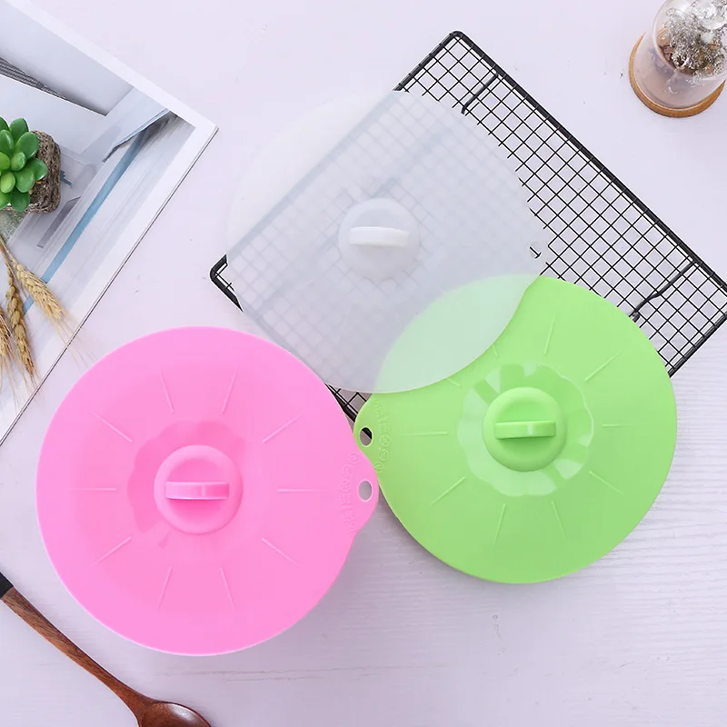 Multi-Function Silicone Boil Over Spill lid Preservation lid Pan Cover ...