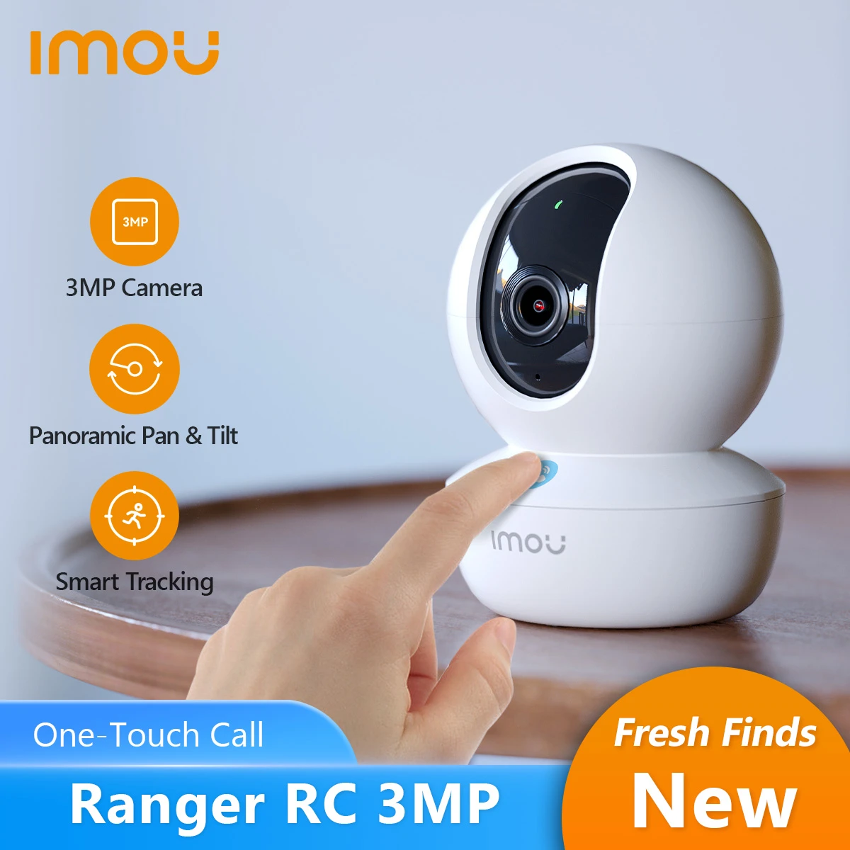 IMOU Indoor Wifi Camera Ranger RC 3MP One-touch Call Baby Montior Two Way Talk Security IP ...