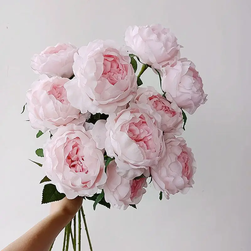 New Moisturizing Peonies Rose Real Touch Artificial Peony Flowers Home ...