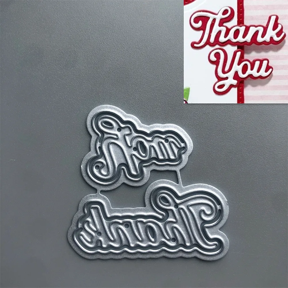2022 NEW Words Thank You Metal Cutting Dies DIY Scrapbooking Embossing ...