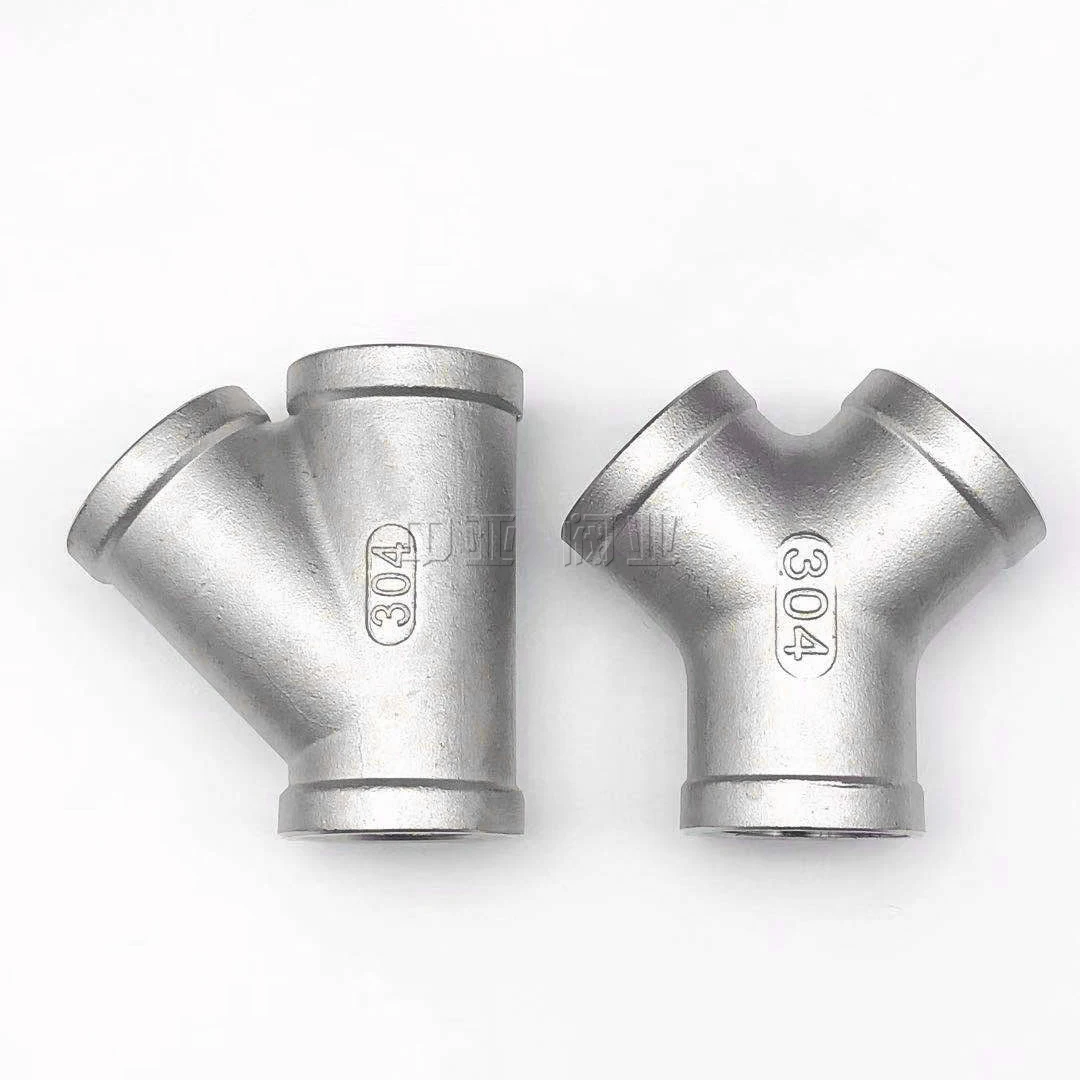 304 Stainless Steel Y-way Internal Thread 45 Degree Inclined Tee ...