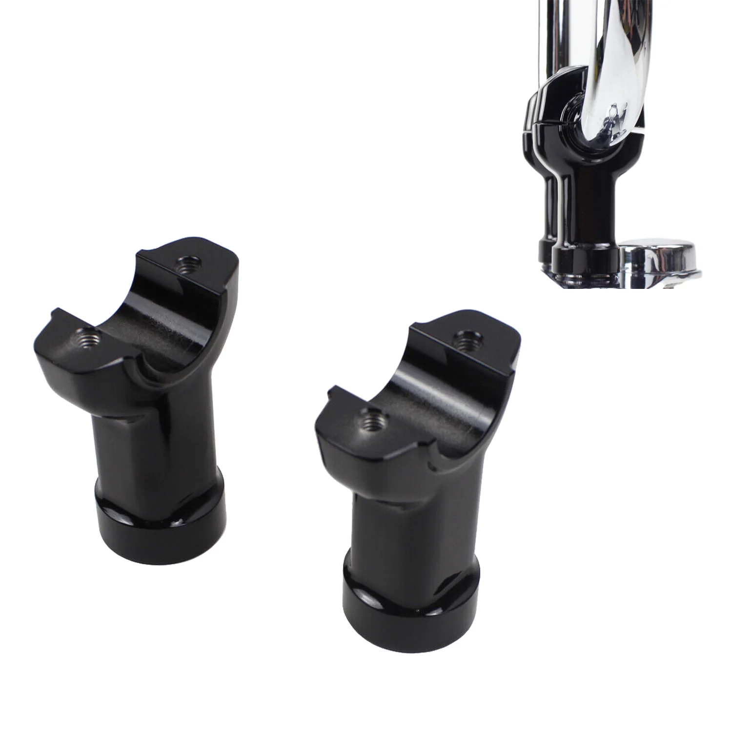 CNC-Black-1-1-4-Handlebar-3-5-Risers-Kit-For-Harley-Softail-Breakout ...