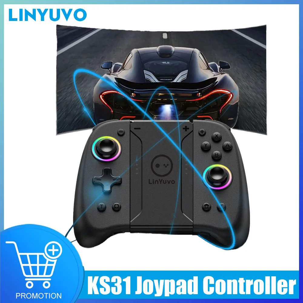 LinYuvo-KS31-Joypad-Controller-Auto-Fire-Wake-up-with-Somatosensory-6-Axis-Turbo-Compatible-For ...