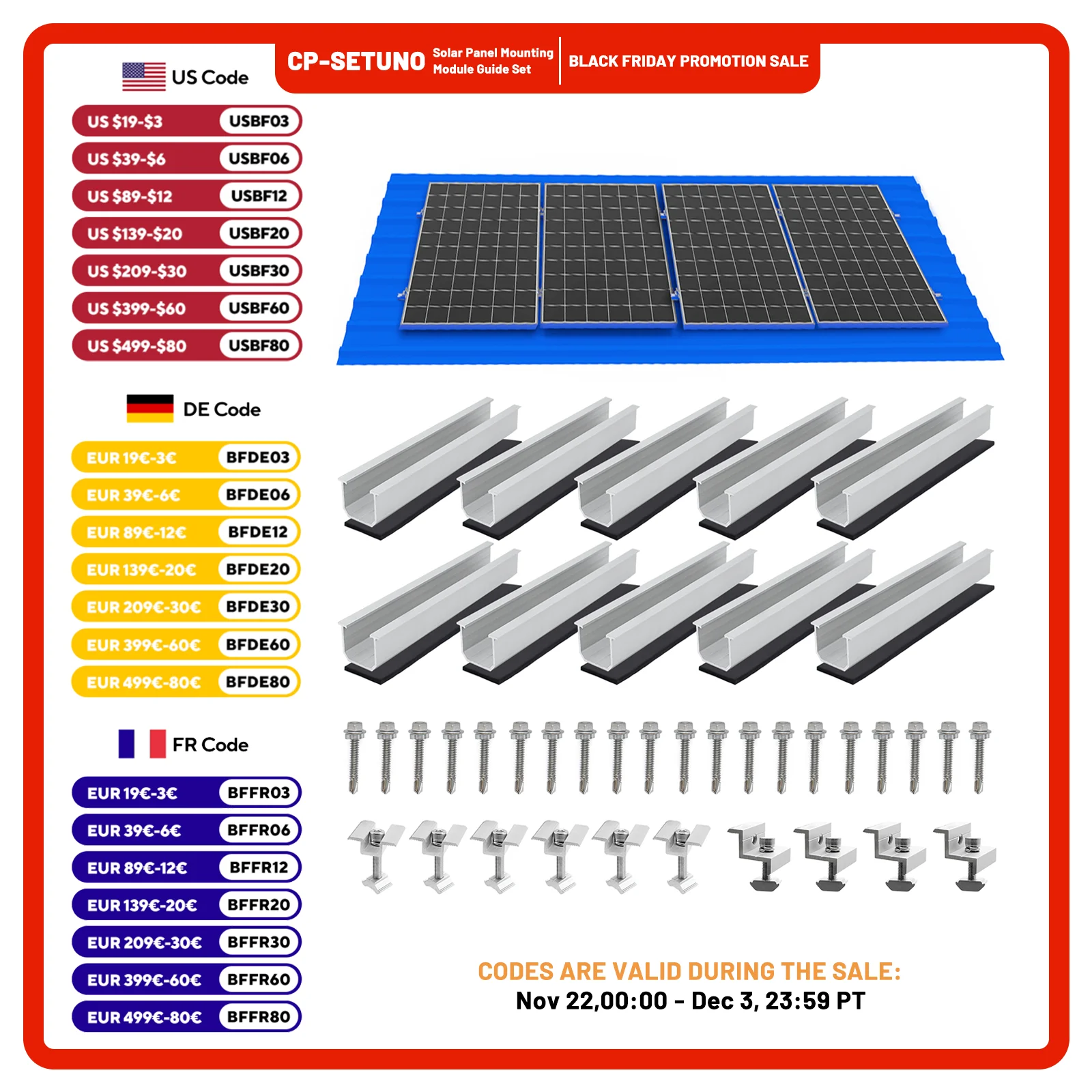 Kit-de-soporte-de-montaje-de-panel-solar-de-6-10-piezas-con-riel-de ...