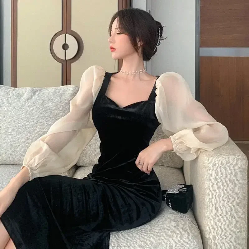 Women Dresses Retro Dress Autumn Winter Vestido De Mujer - AliExpress ...