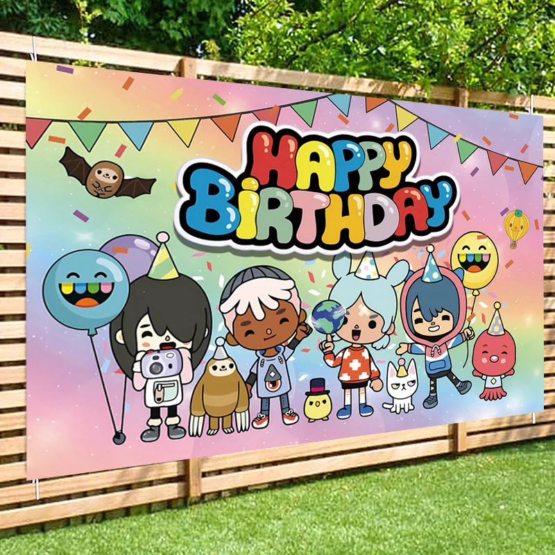Toca Life World Round Backdrop Cover Toca Boca Life World Birthday ...