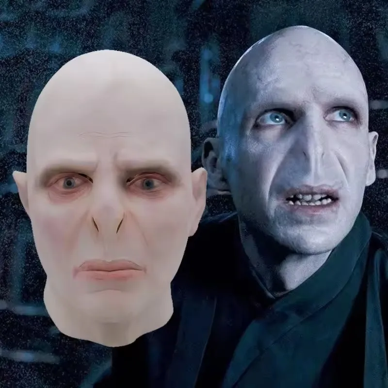 Horror Thriller Bald Latex Mask Halloween Mask for Adult Voldemort Mask ...