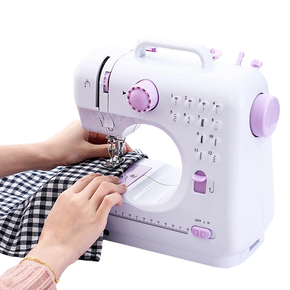 505A-Household-Mini-Sewing-Machine-12-Built-In-Stitches-Crafting ...