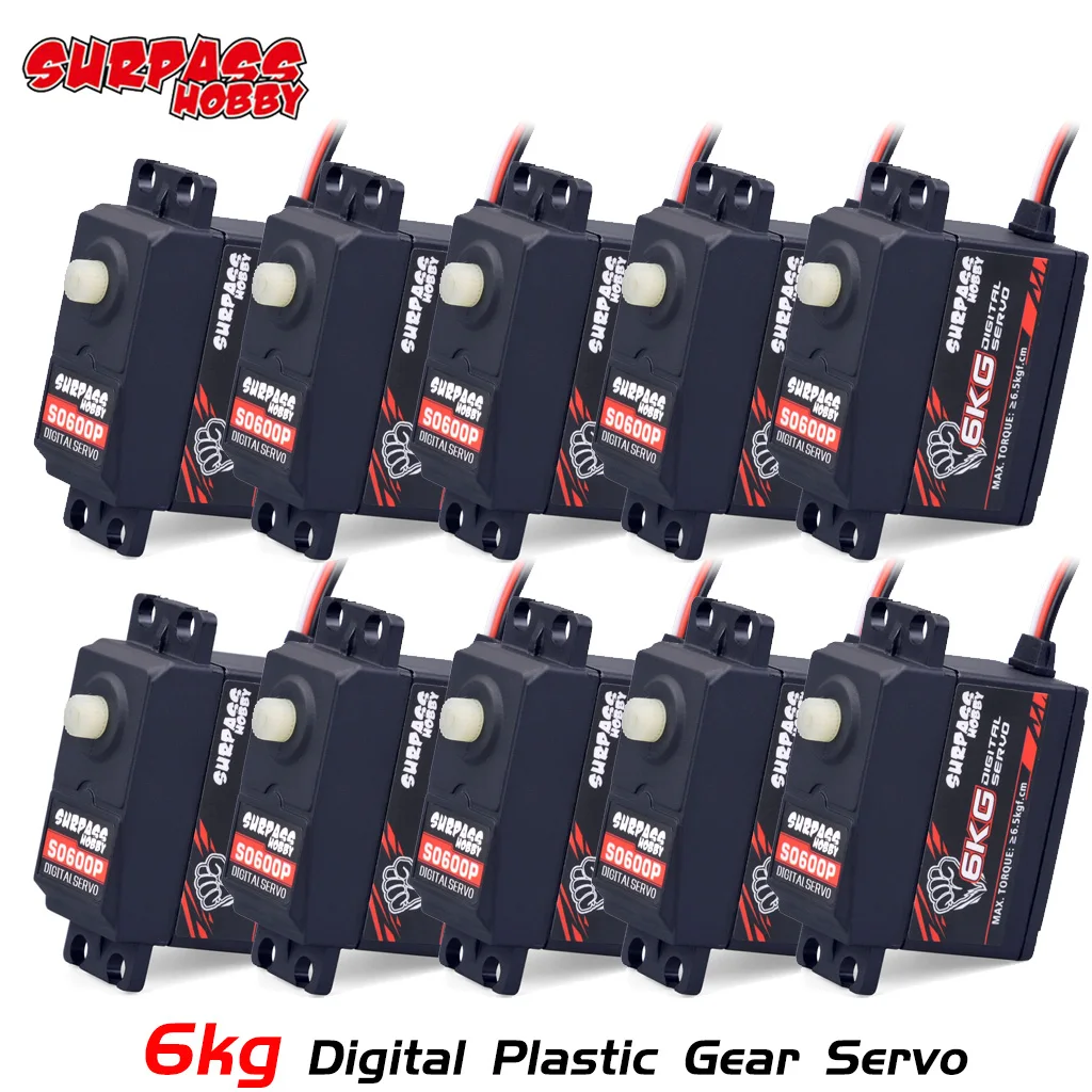 1/5/10/20PCS SURPASS HOBBY RC Car Servo Plastic Gear 6KG Digital DC 4.8 ...