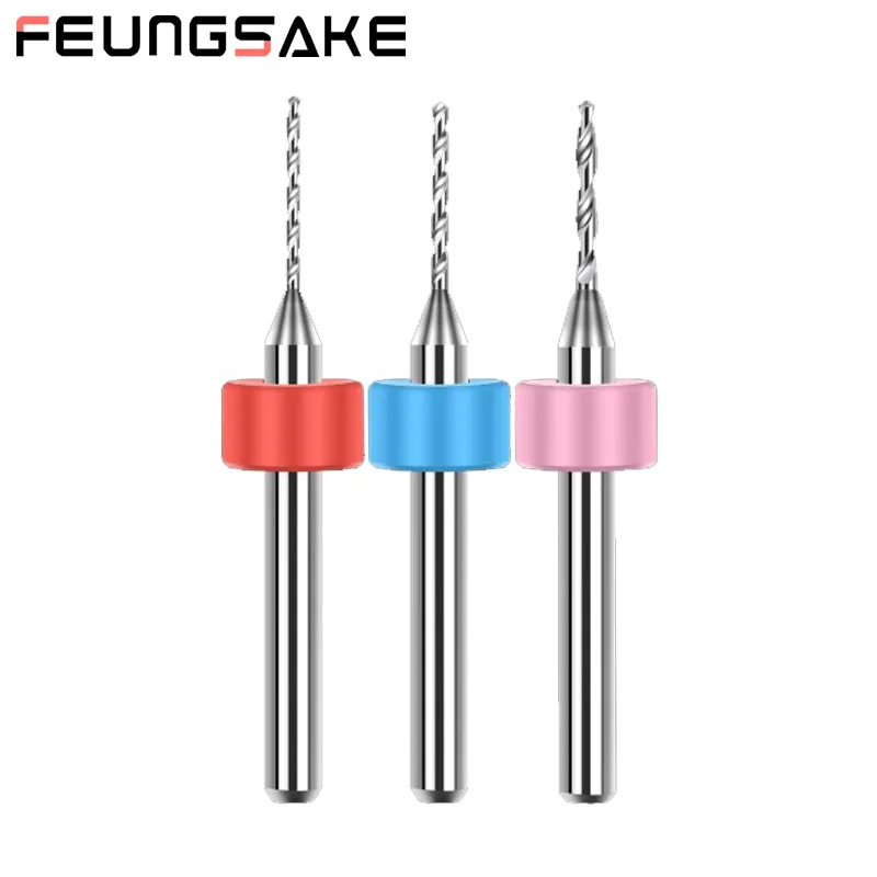 3Pcs Mini CNC Drilling Bit Set Micro Engraving Endmill 3.175 Shank ...