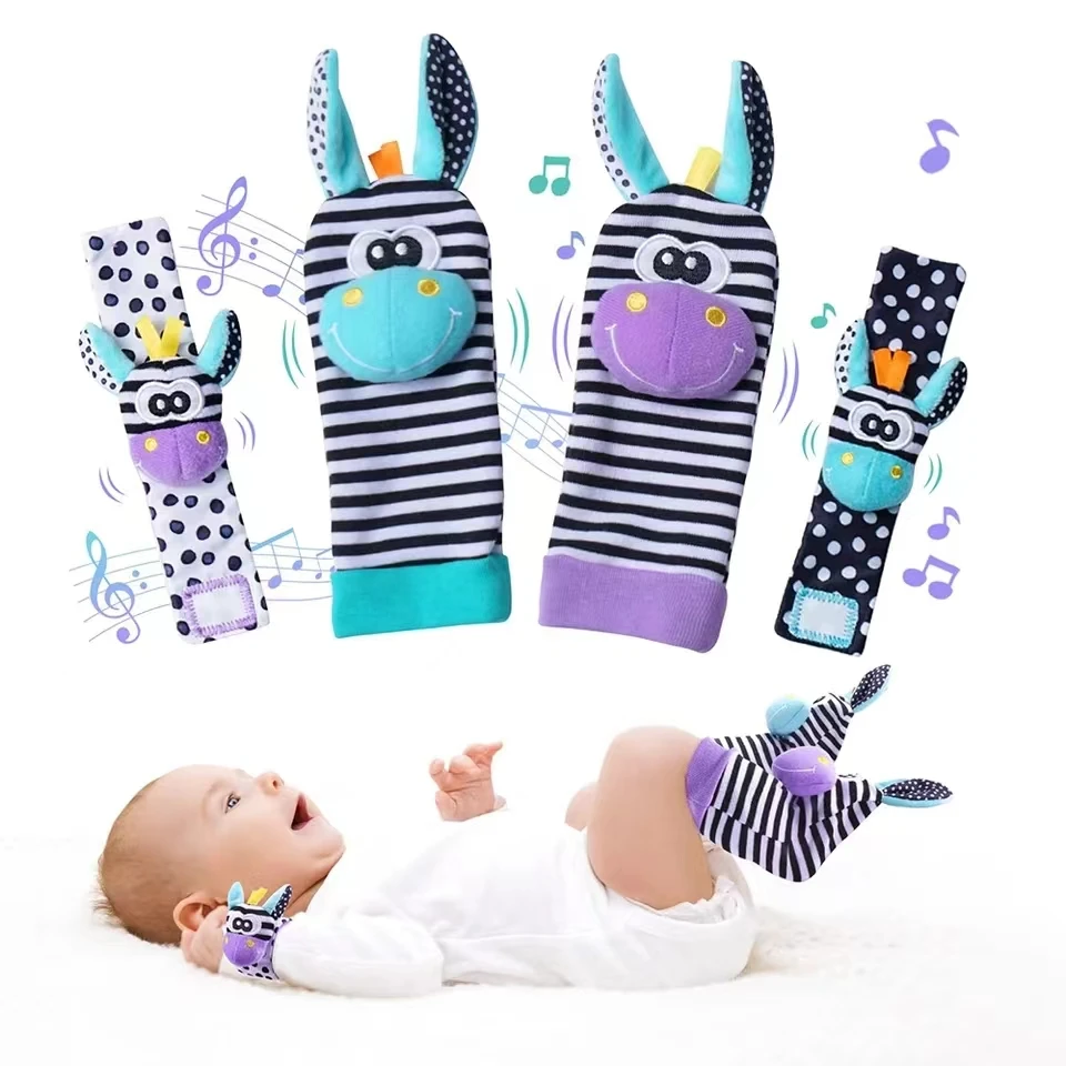Baby-Infant-Wrist-Rattle-Socks-Toys-0-12-Month-Girl-Boy-Learning-Toy ...