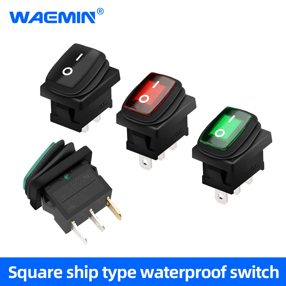 6A-10A-12V-24V-220V-boat-type-switch-13mm-small-square-hole-waterproof ...