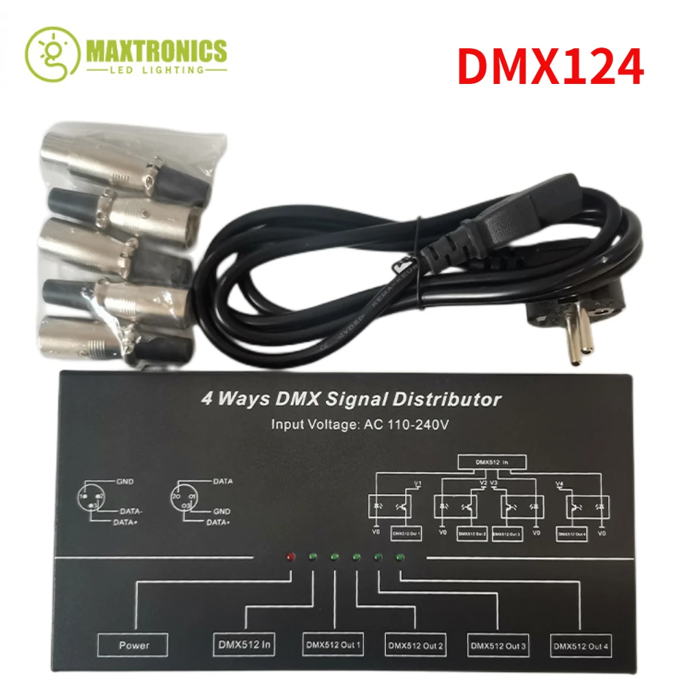 DMX124-DMX512-Amplifier-Splitter-DMX-Signal-Repeater-4CH-4-Output-Ports ...