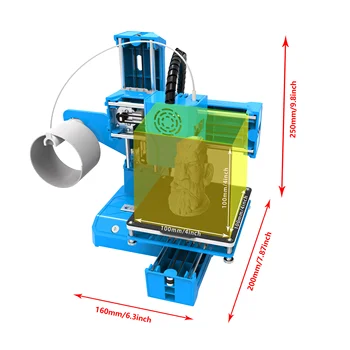 EasyThreed K9 Mini 3D Printer Easy to Use Entry Level Gift 3D Printer FDM TPU PLA Filament 1 ...