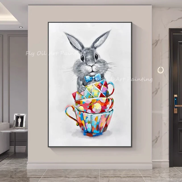 Abstract Rabbit Art