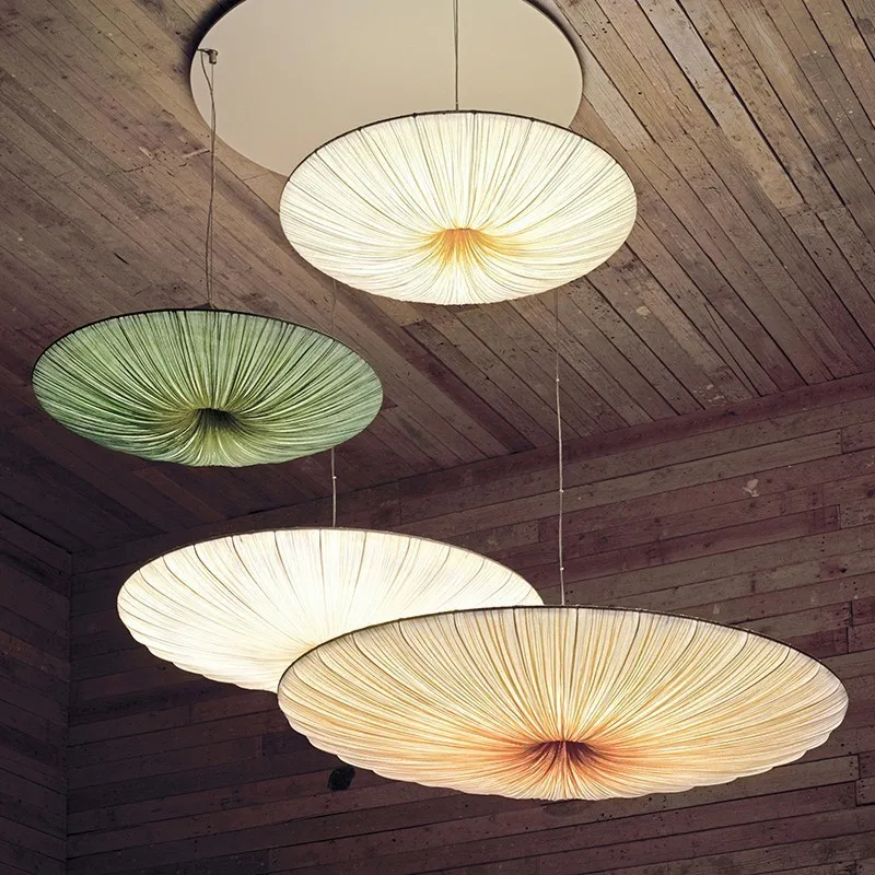 Modern-Fabric-Pendant-Lamp-Nordic-Cloth-Flying-Saucer-Pendant-Light ...