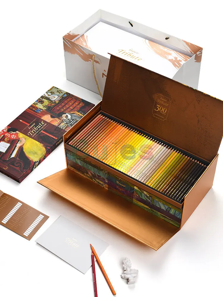 Marco Tribute Masters Collection 300 Colors Gift Box Colored Pencils ...