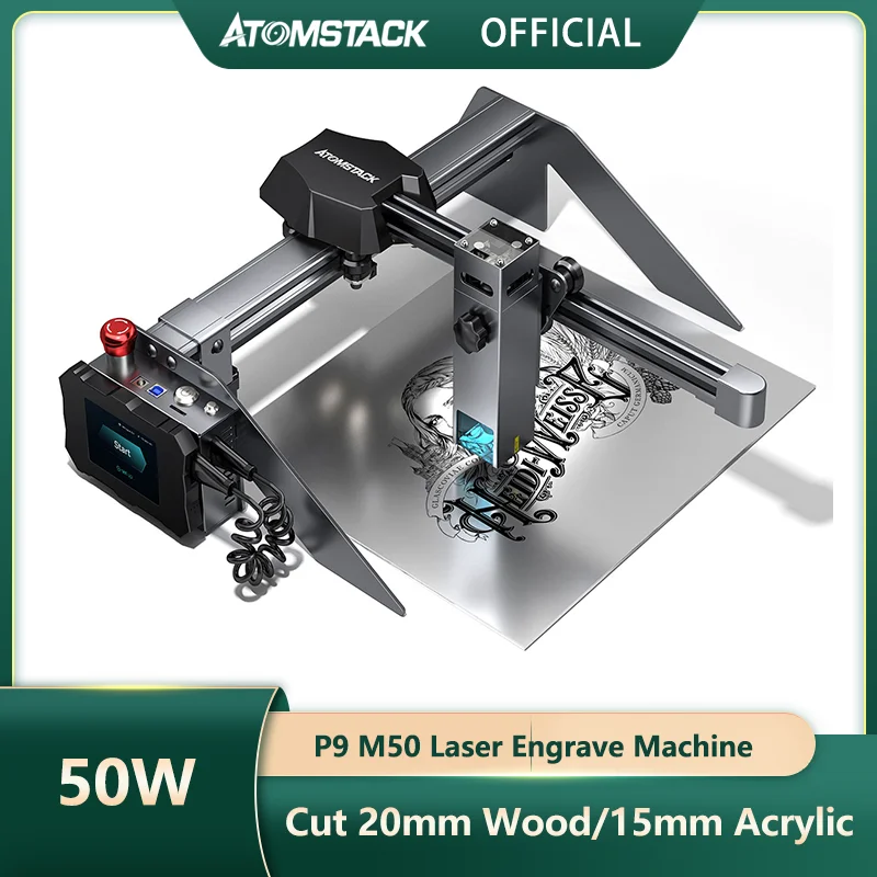 ATOMSTACK P9 M50 Laser Graveur avec 3.5 Pouces Écran Tactile 32 Bits ...