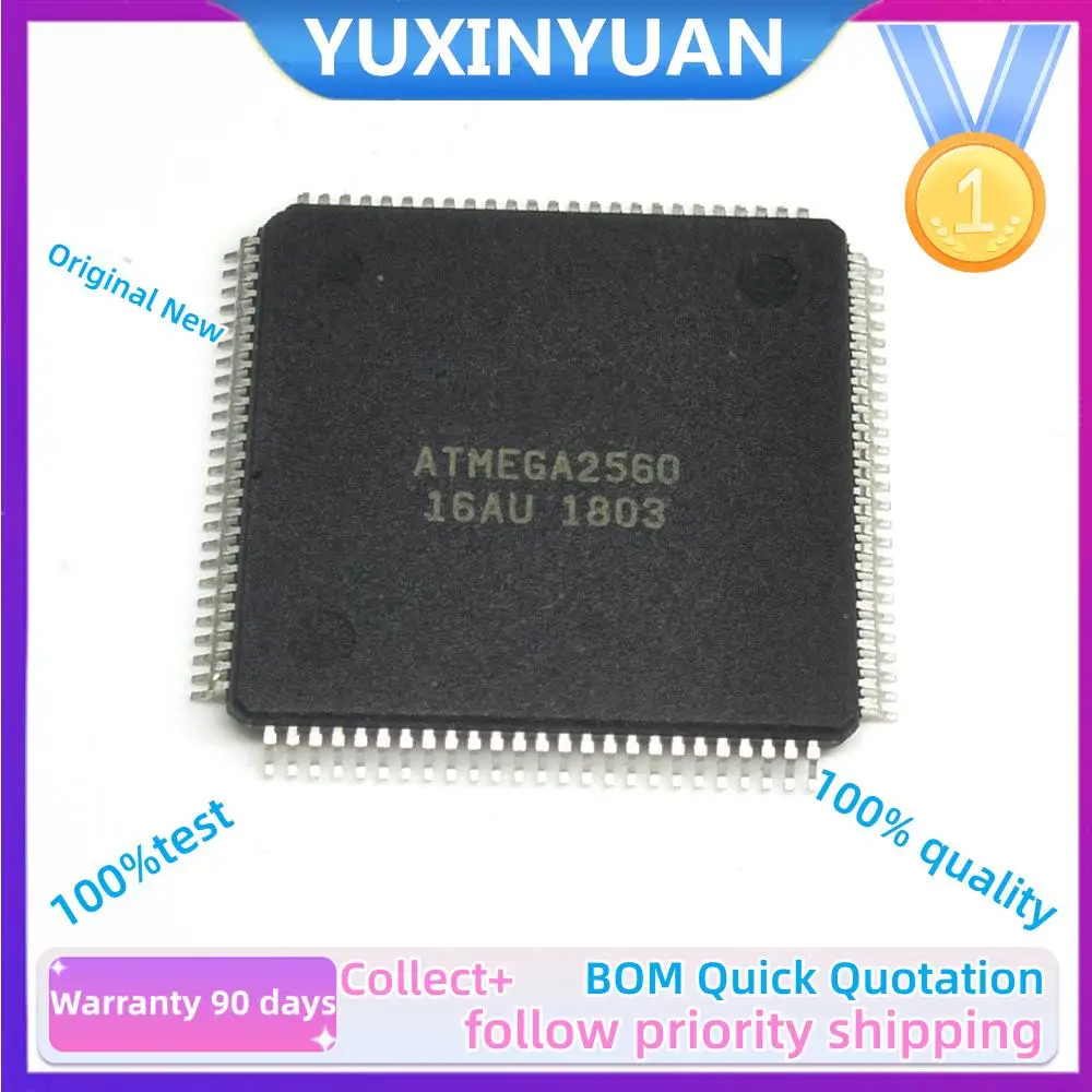 1-10PCS and new Original ATMEGA2560-16AU ATMEGA2560-16 ATMEGA2560 TQFP100 IC MCU 8BIT 256KB ...