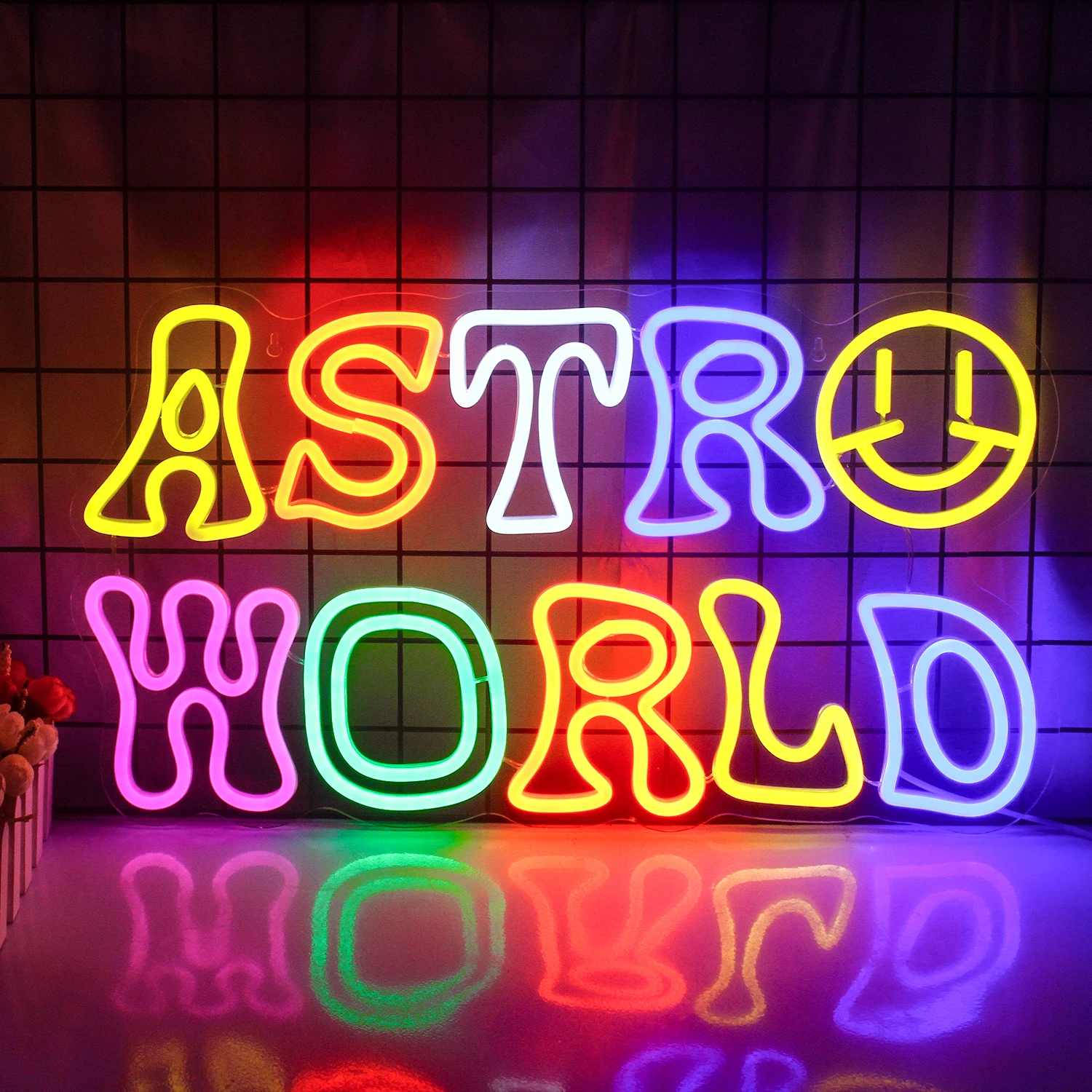 Neon LED Sign Astro World Neon Lights Bedroom Bar Restaurant Club Party ...