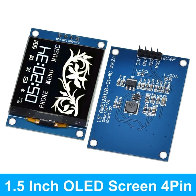 NEW 1.5 Inch 1.5" 128x128 OLED Shield Screen Module White/Yellow For Raspberry Pi For STM32 For ...