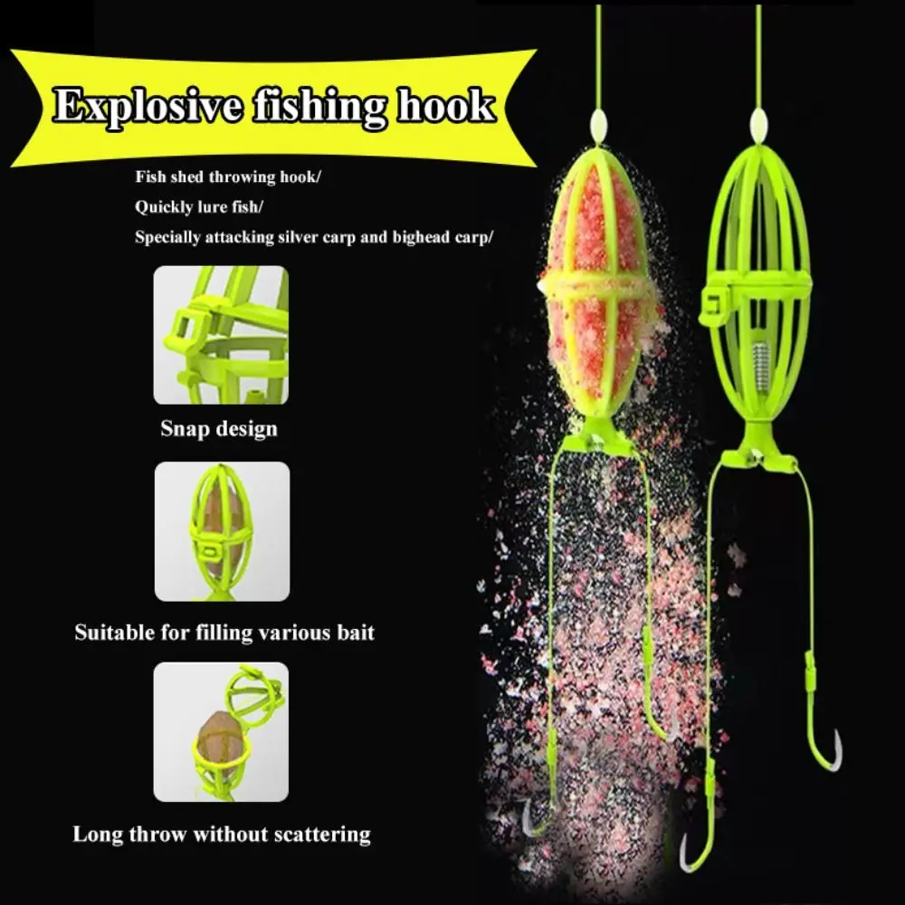 4Pcs-lot-Explosion-Fishing-Hook-silvercarp-Fishing-Lure-Bait-Trap ...