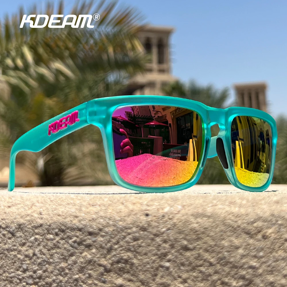Brand-KDEAM-Polarized-Sunglasses-Square-Frame-UV400-Sun-Glasses-31-Colors-Mirrored-lens-outdoor ...