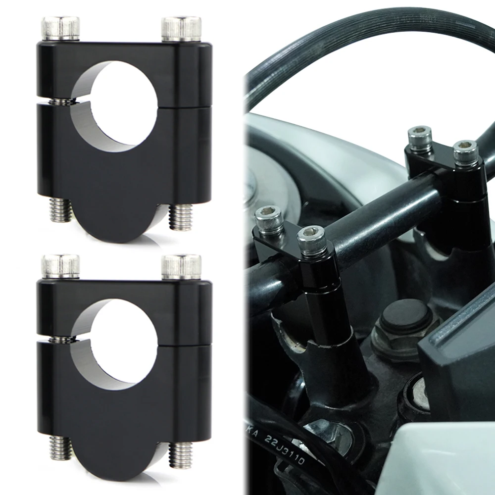 Handlebar-Risers-22mm-7-8-Mounting-Clamps-For-Kawasaki-KLR650-KLX300 ...