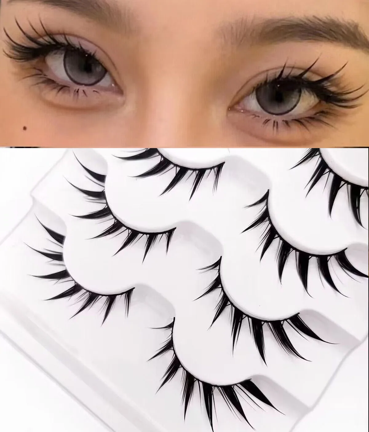 New-5-Pairs-Wet-False-Eyelashes-Naturally-Wear-False-Eyelashes-Everyday ...