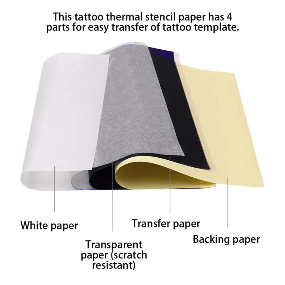 Tattoo Printer Paper Tattoo Transfer Paper, Itari 100 PCS Tattoo ...