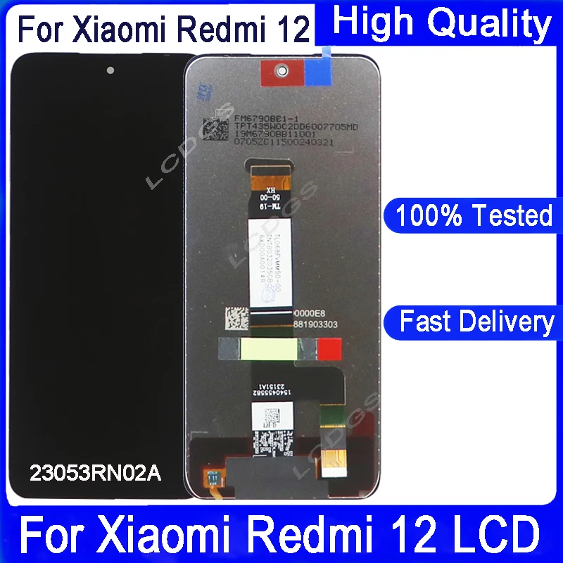 6-79-Original-For-Xiaomi-Redmi-12-LCD-23053RN02A-Display-Touch-Screen ...