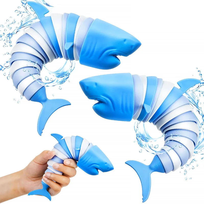Stress-Reliever-Fidget-Toy-Kids-Adults-Funny-Buckle-Slug-Dolphin-Shark ...