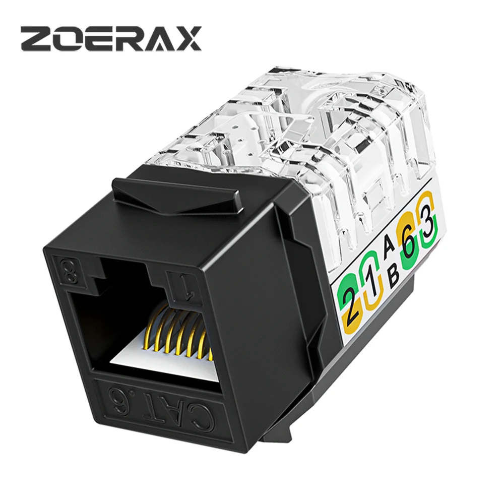 ZoeRax-RJ45-Cat6-Keystone-Jacks-Slim-Profile-1-10-30-Pack-adaptador-de ...