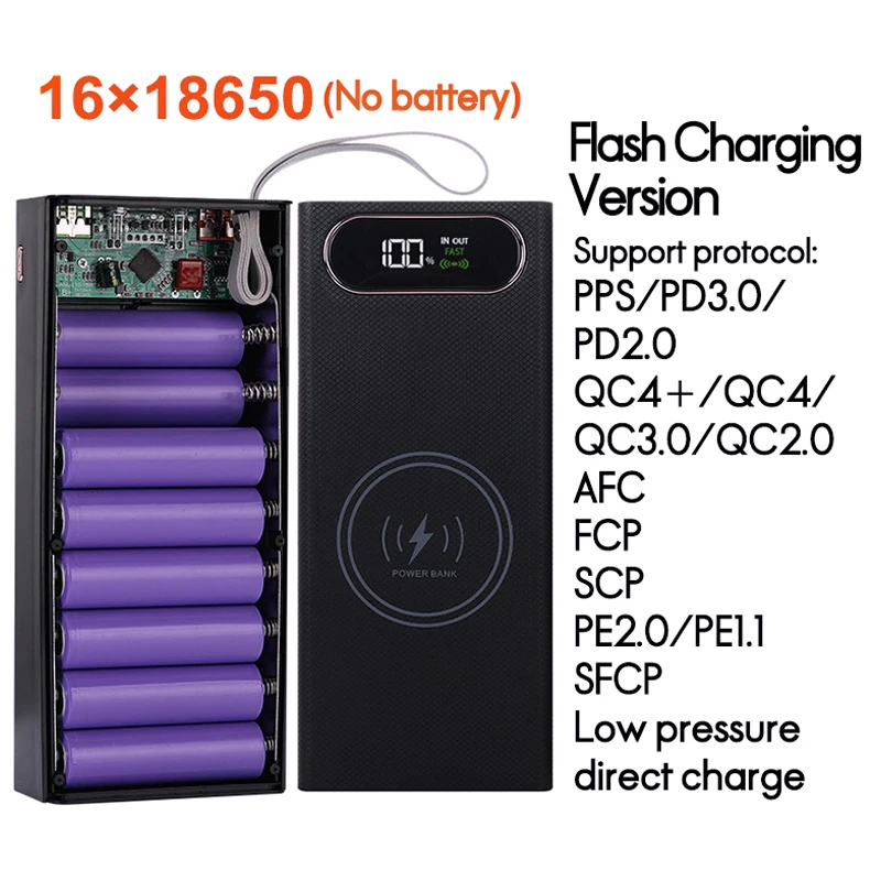 Flash-Charging-Detachable-Power-Bank-Case-12-16-18650-Batteries-22-5W ...
