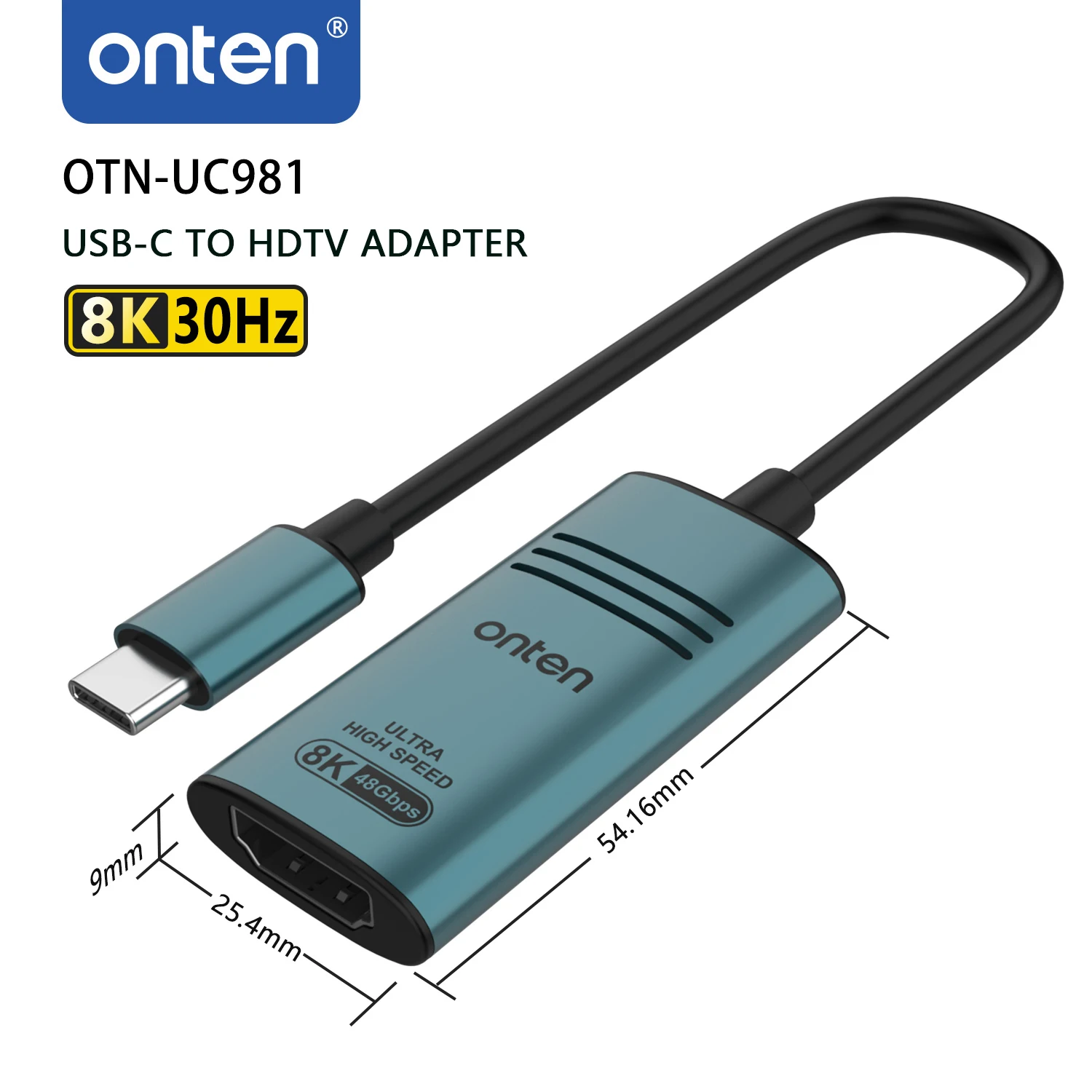 ONTEN-Original-OTN-UC981-USB-C-8K-60Hz-High-Speed-Adapter-USB-C-to-HDTV ...