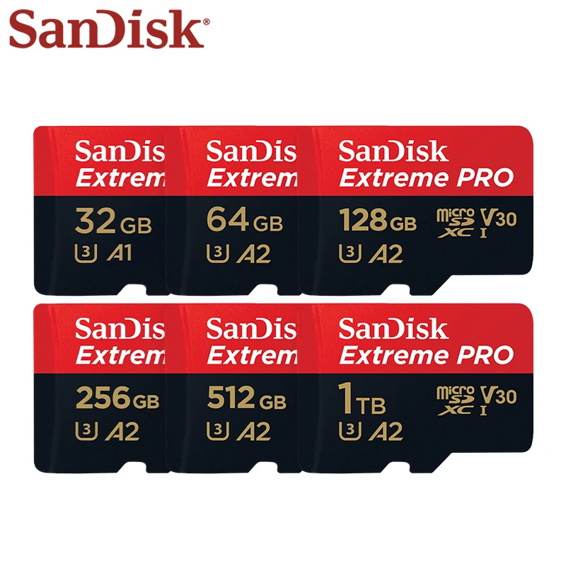 SanDisk-Micro-SD-Card-U3-V30-4K-Memory-Card-A2-C10-64GB-128GB-256GB ...