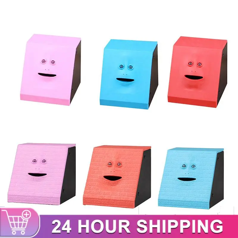 Fun Face Piggy Bank Eat Coin Moneybox Cute Electronic Facebank Save Kid ...