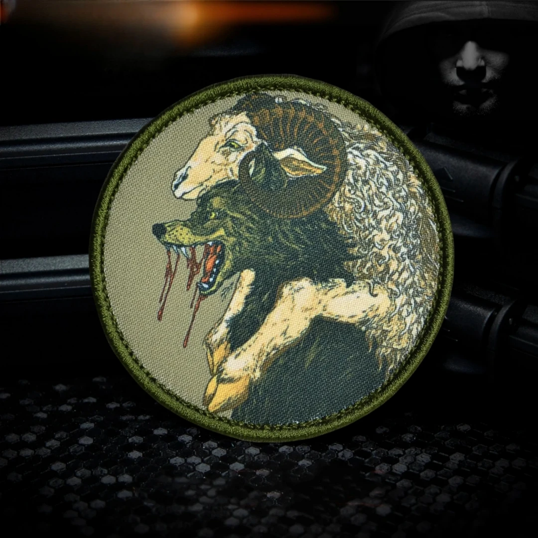 Wolf-in-Sheep-s-Clothing-Morale-Badge-Printed-Hook-and-Loop-Patches ...