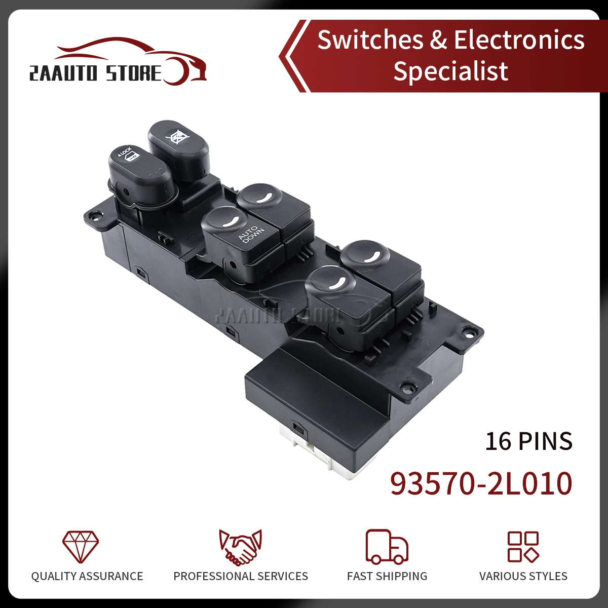 Car-Front-Left-Window-Control-Switch-Lifter-Button-Driver-Side-93570 ...