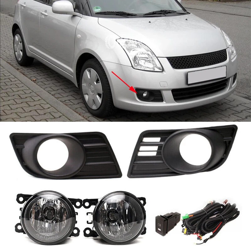 1 Set For Suzuki Swift 2007-2010 Car Front Bumper Fog Light Wires ...
