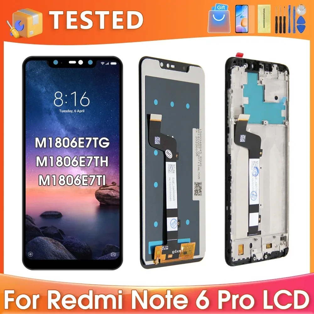 Pantalla LCD OEM de 6,26 pulgadas para Xiaomi Redmi Note 6 Pro, Redmi ...