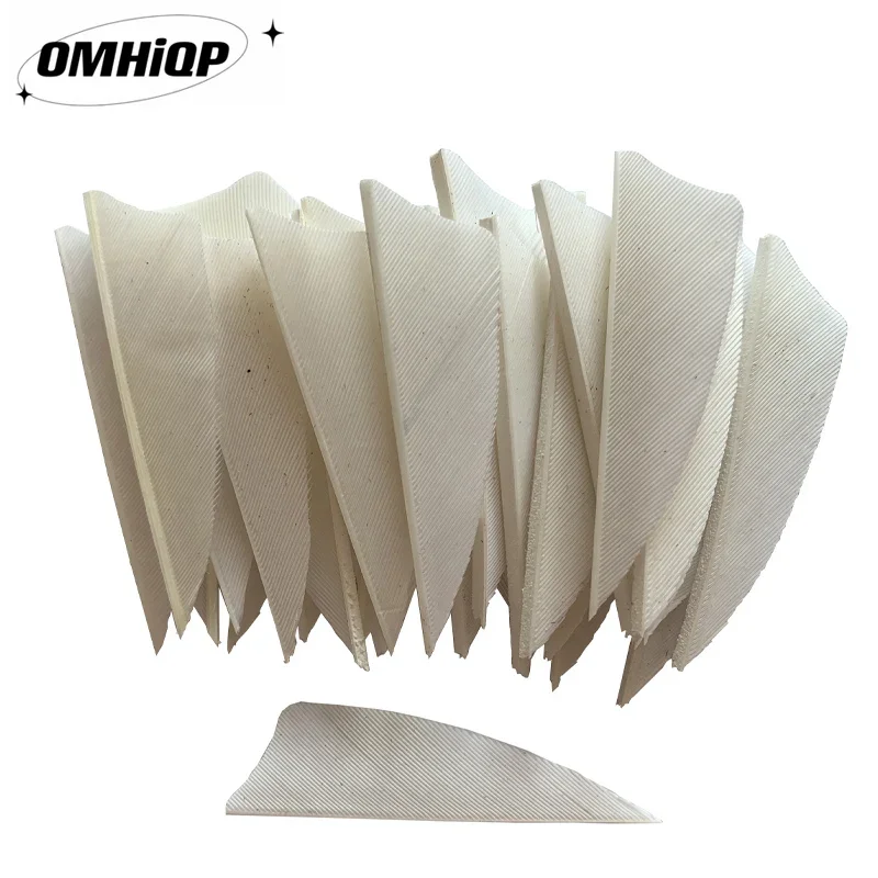 100Pcs-2Inch-Turkey-Arrow-Feathers-Shield-Cut-Hunting-Fletching-White ...