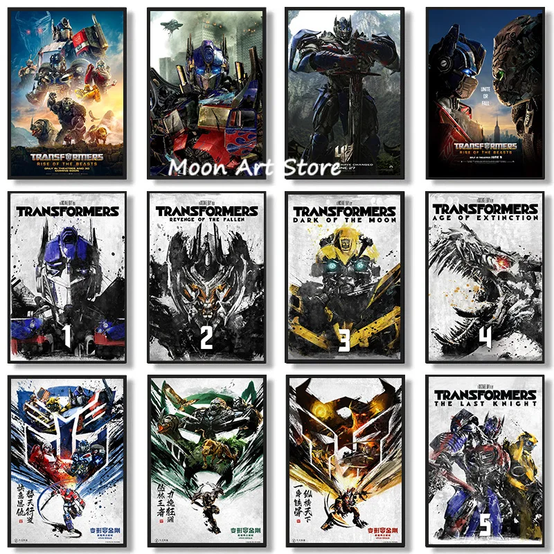 Classic-Movie-Transformers-Poster-Autobot-Optimus-Prime-Canvas-Painting ...