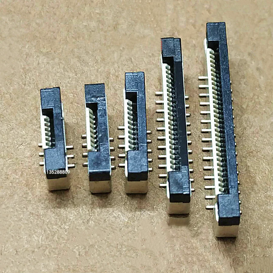 5pcs FFC FPC socket 0.5mm Vertical Type Ribbon Flat Connector 4/6/8/10 ...