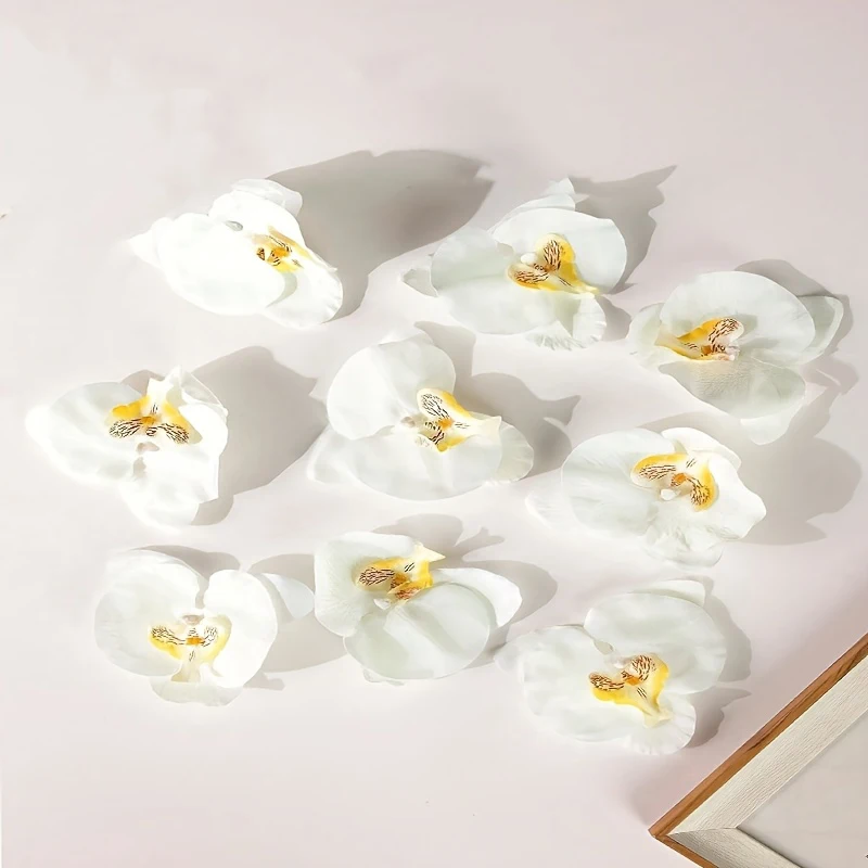 10pcs Phalaenopsis Flower Head Artificial Butterfly Orchid Flowers DIY ...