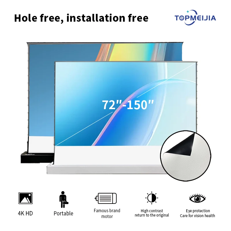 Piso-el-trico-Rising-Screen-para-Home-Theater-tela-de-proje-o-4K-3D ...