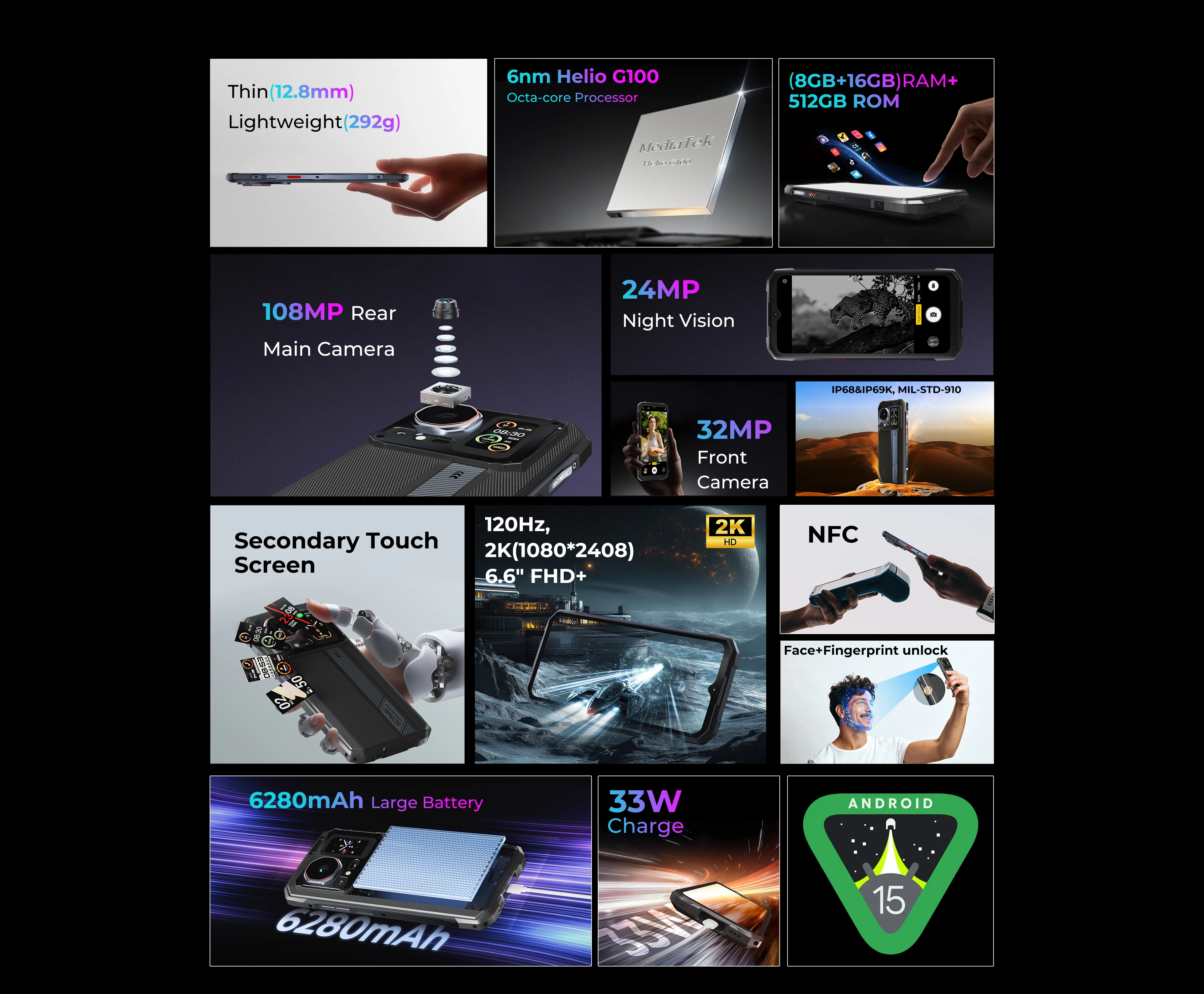 HOTWAV CYBER 16 PRO 24(8+16)+512GB - Intelec | Tecnología y Fitness